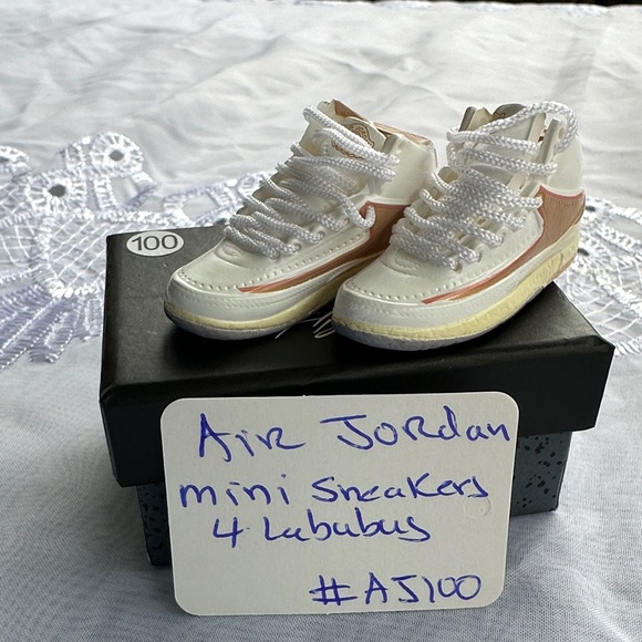 Jordan | Accessories | Aj0 Jordan Mini Sneakers White And Tan For ...
